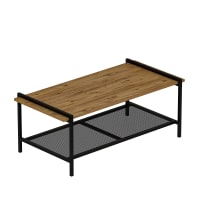 Höhenverstellbarer Couchtisch mit 1 Fach, 95x48 cm, Walnuss | Maisons ...