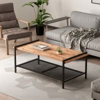 Höhenverstellbarer Couchtisch mit 1 Fach, 95x48 cm, Walnuss | Maisons ...