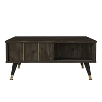 Höhenverstellbarer Couchtisch mit 1 Fach, 95x48 cm, Walnuss | Maisons ...