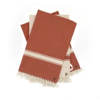 Set di 3 strofinacci cotone beige lino 45x70 cm Mahdia | Maisons du Monde