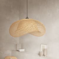 Lámpara colgante Kibo cuerda natural E27 Ø60 cm | Maisons du Monde