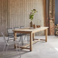 Table … manger de jardin 220x100cm teck recycl‚, pieds droits Kally ...