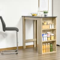 Table de bar avec rangement 3 étagères Homcom | Maisons du Monde