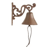 Cloche fleur de lys fonte marron | Maisons du Monde