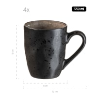 12er-Set Keramikteller Rosa, 6 flache, 6 tiefe | Maisons du Monde