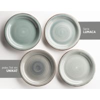 12er-Set Keramikteller Bordeaux, 6 flache, 6 tiefe | Maisons du Monde