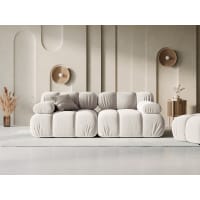 Sofá modular 2 plazas de terciopelo negro Bellis | Maisons du Monde