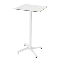 Table haute 60x60 cm inclinable de terrasse en aluminium noire Almada ...