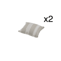 Pack da 2 cuscini decorativi 45x45 cm righe blu Deco | Maisons du Monde