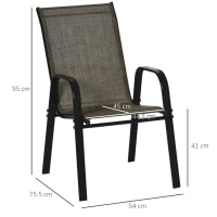 Set di 2 sedie da campeggio con portabicchieri borsa grigio | Maisons ...