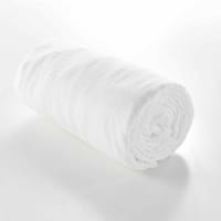 Drap housse 160x200cm - mocca mousse - gaze de coton Gamme gaze de ...