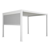 Pérgola bioclimática 3x4m + 1 toldo vertical de 3m, beige Triomphe 4x3m ...