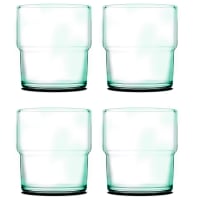lot de 4 verres à eau en verre recyclé bistrot 29.5cl | Maisons du Monde