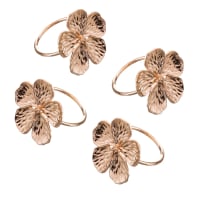 lot de 4 ronds de serviette en laiton violet et gris d4 Emilion ...