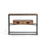 Konsole aus Holz und Metall, 100x32x72, braun | Maisons du Monde