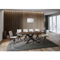 Tavolo allungabile effetto legno bianco frassino 90x160/220 cm Ganty ...