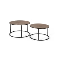 Set di 2 tavolini impilabili di metalo | Maisons du Monde