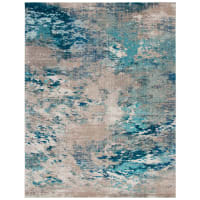 Tapis polypropylène bleu/beige 66 x 305 cm Madison | Maisons du Monde