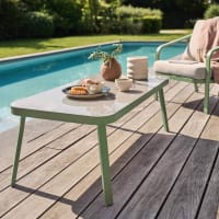 Conjunto de salón de jardín de 5 plazas de aluminio - grigio Verona ...