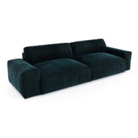 Divano 4 posti velluto blu pavone Mael | Maisons du Monde