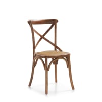 Chaise esprit bistrot en polypropylène marron 50x41.5x89cm | Maisons du ...