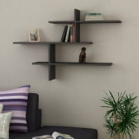Scaffale portaoggetti 6 ripiani 38 cm libreria organizzatore marrone ...