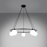 Lustre Acier Noir G9 3 Yoli Yoli | Maisons du Monde