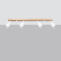 Plafonnier Acier Bois/Blanc GU10 3 Verdo Line Verdo | Maisons du Monde