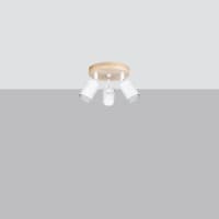 Plafonnier Acier Bois/Blanc GU10 3 Verdo Line Verdo | Maisons du Monde