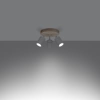 Plafonnier Acier Bois/Blanc GU10 3 Verdo Line Verdo | Maisons du Monde