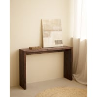 Consola de madera maciza de álamo 120x33cm Lua | Maisons du Monde