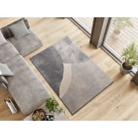 Alfombra de salón turquesa amarillo gris 120 x 170 cm LAZUR | Maisons ...