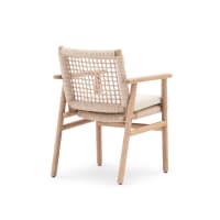 Chaise en bois beige et corde bicolore Sicilia | Maisons du Monde