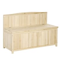 Banco de jardín con respaldo de madera maciza gris 116 x 76,5 x 80 cm ...