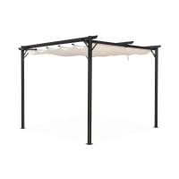 Pergola - Tendone metallo grigio 396 x 300 x 250 cm | Maisons du Monde