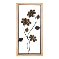 Pannello decorativo 3D in metallo nero con cornice cm 27x2,5x70 Divaker ...