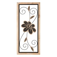 Pannello decorativo 3D in metallo nero con cornice cm 27x2,5x70 Divaker ...
