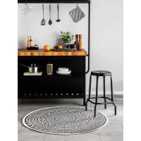 Mesa hosteleria redonda 70cm pie blanco, sobre HPL blanco Viena ...