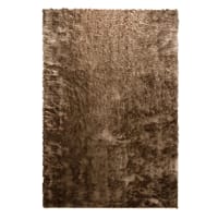 Alfombra de pelo largo en color marrón 280x370cm Moelleux | Maisons du ...