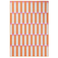 Alfombra interior con rayas naranja y rosa Pablo | Maisons du Monde