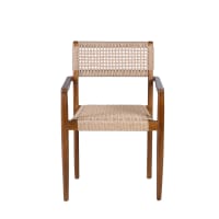 Stuhl aus recyceltem Teakholz mit abgerundeter Rckenlehne Alida ...