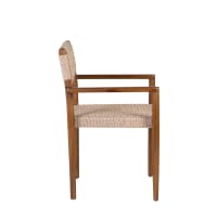 Stuhl aus recyceltem Teakholz mit abgerundeter Rckenlehne Alida ...