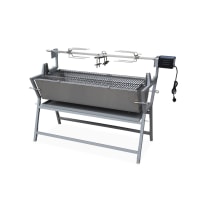 Barbecue a carbonella con funzione girarrosto nero 70 x 79 x 86 cm ...