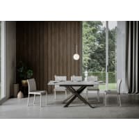 Tavolo allungabile effetto legno bianco frassino 90x160/220 cm Ganty ...