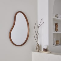 Spiegel aus Kautschukholz in brauner Farbe 96x5x137cm | Maisons du Monde