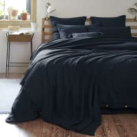 Plaid à franges gaze de coton uni 130x160 cm | Maisons du Monde