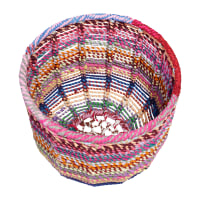 Set di 2 ceste quadrate multicolori in cotone di recupero Filo di ...