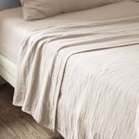 Parure de draps draps plat coton imprimée + 2 taies 240x300 cm Zoe ...