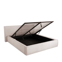 Cama arcón eléctrica pana azul noche con mando 140x190 cm Futura ...