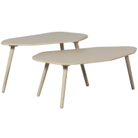 Table basse 1 étagère effet bois beige et blanc Ombeline | Maisons du Monde